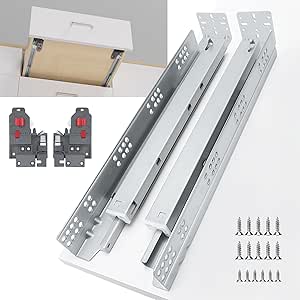 goldenwarm 1 Pair Undermount Soft Close Drawer Slides 21 Inch, Hidden ...