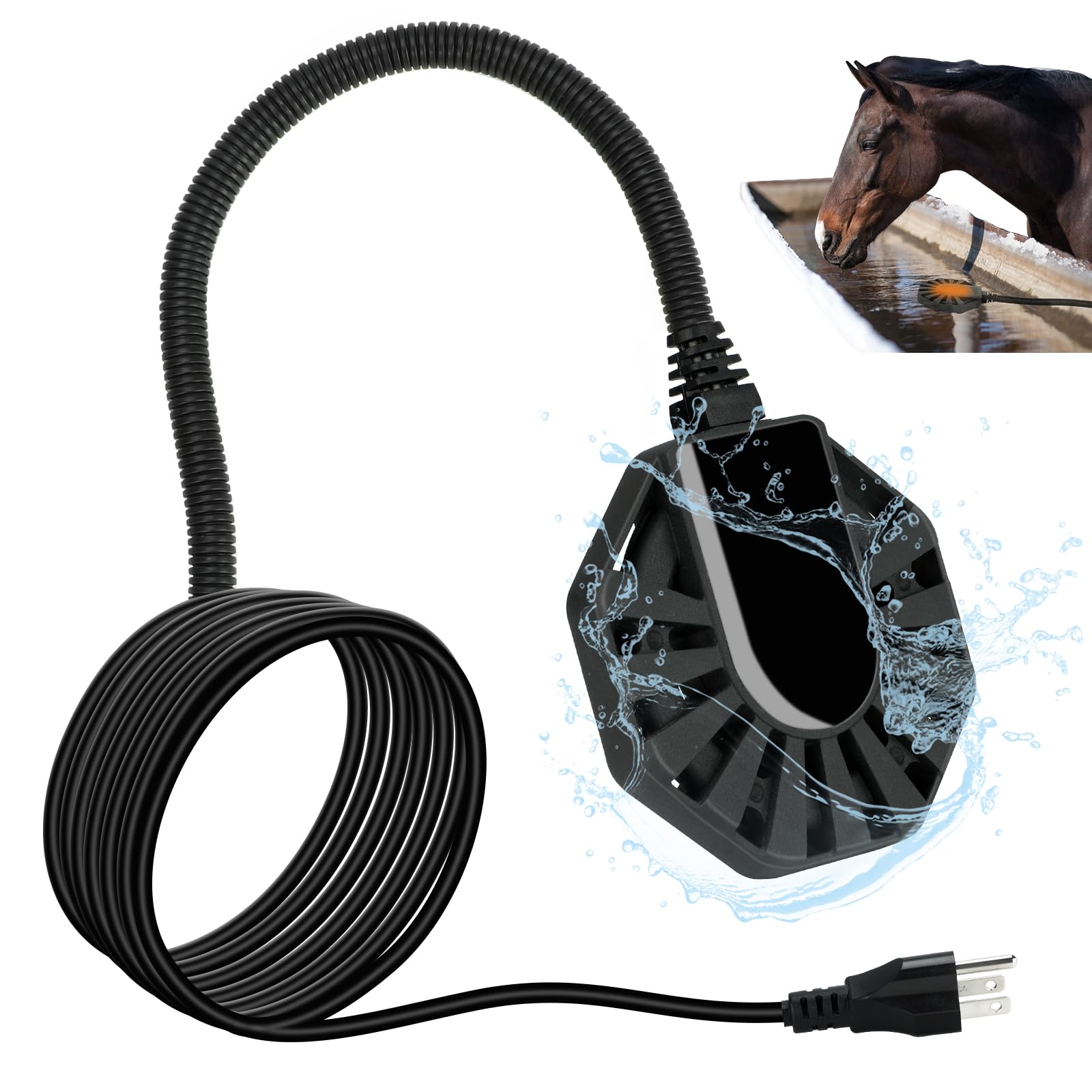 Amazon.com : FHTONGE 500W Horse Water Heater, Thermostatic Cattle Water ...