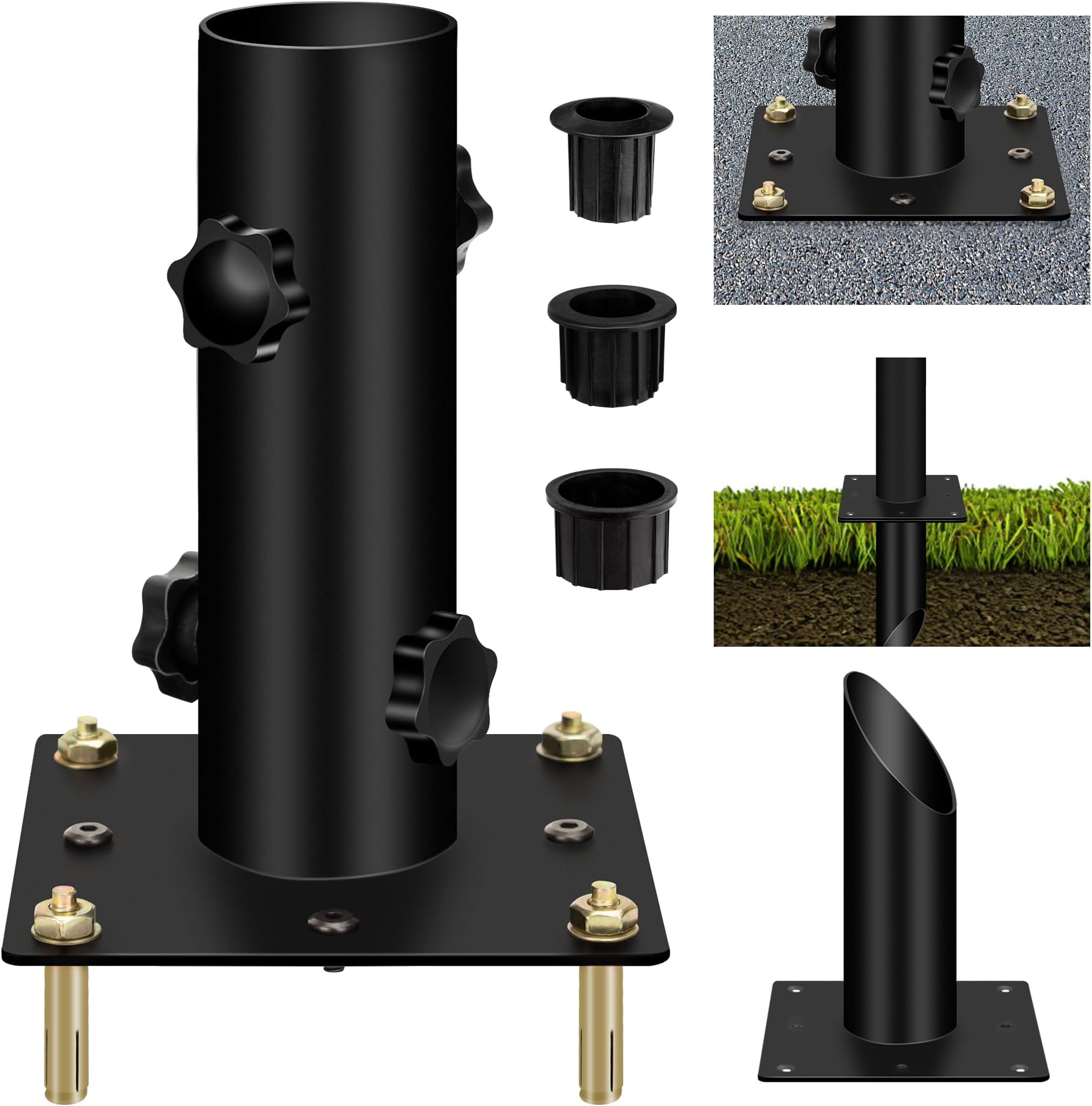 Amazon.com : JEAREY 4-Pieces Heavy-Duty Patio Umbrella Base Stand Large ...