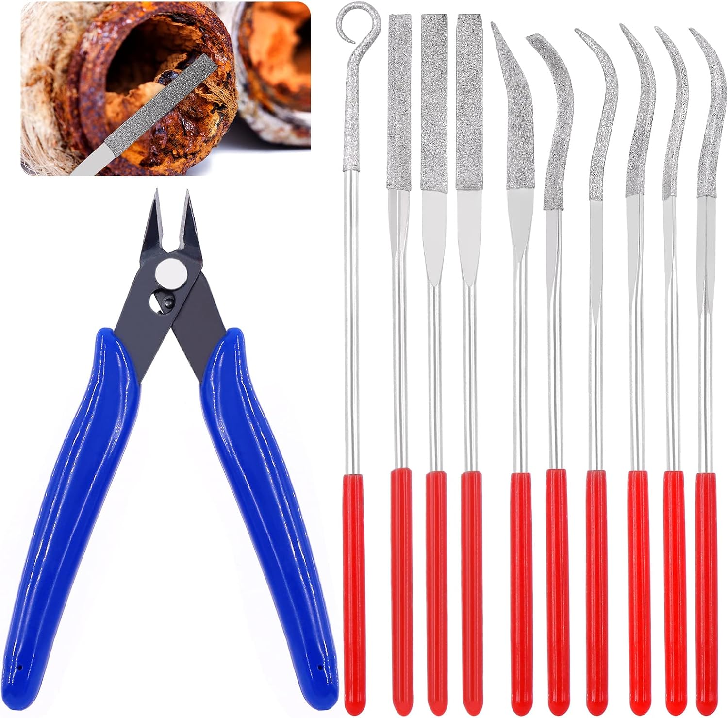 Amazon.com: Mardatt 11 Pcs Mini Diamond File Assorted Set Contains ...