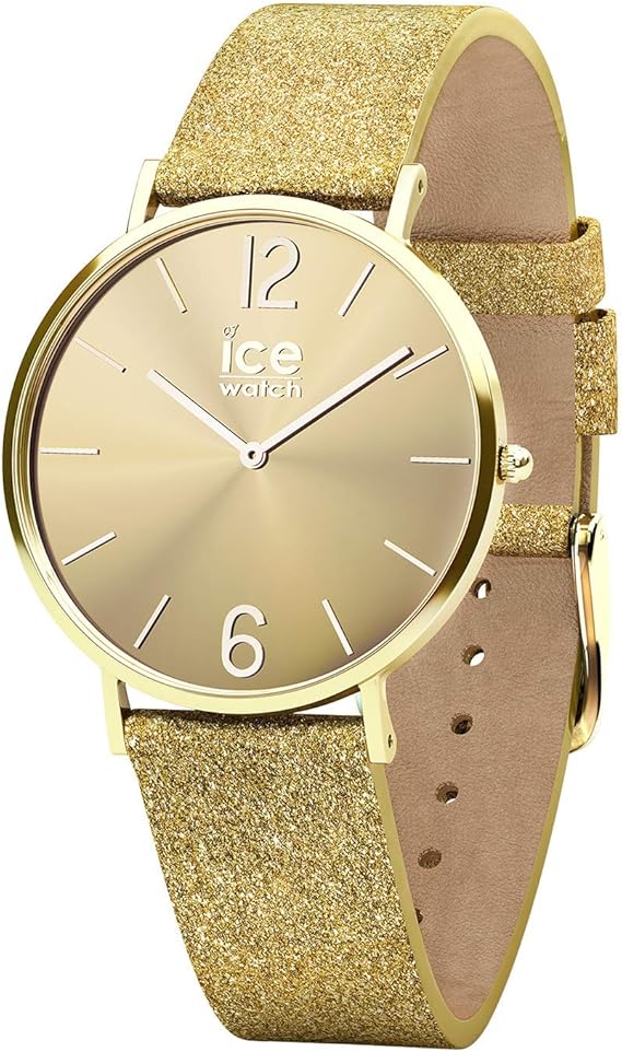 Ice-Watch - CITY sparkling - Glitter Gold - Women's wristwatch with ...