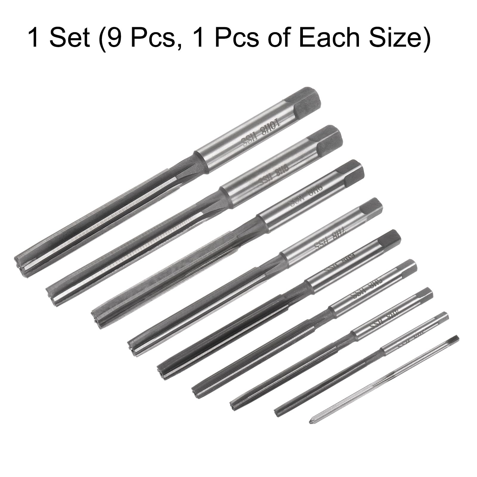Uxcell 11pcs Hand Reamers Set 3mm 4mm 5mm 6mm 8mm 10mm 12mm 14mm 3mm