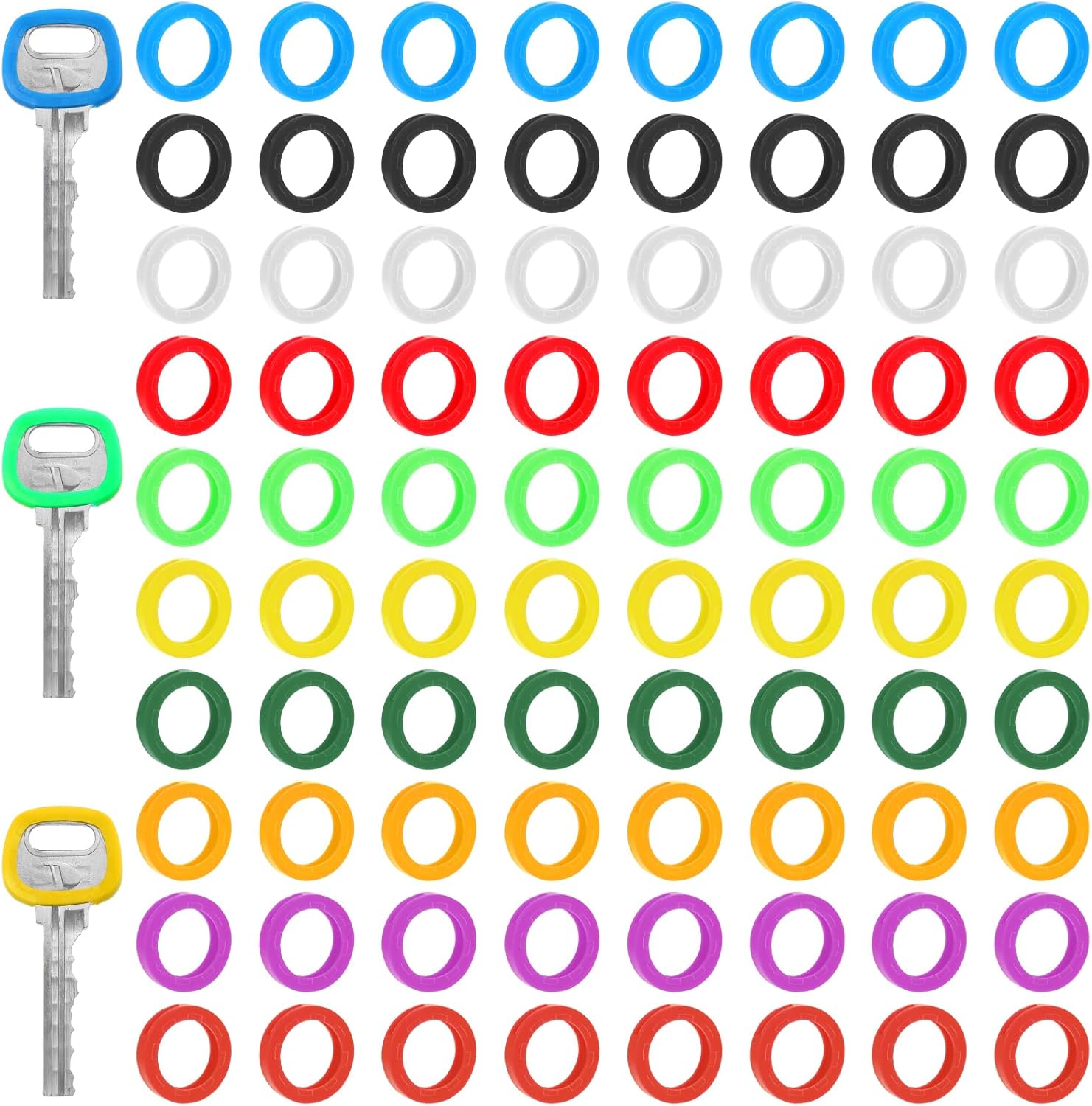 Amazon.com : XLIUAX 80 Pcs Key Colorful Caps, 0.9" Round Key Covers ...