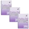 Pukka Pad Irlen A4 Project Book 3-Pack – 200 Pages, 100 Sheets of 80GSM ...