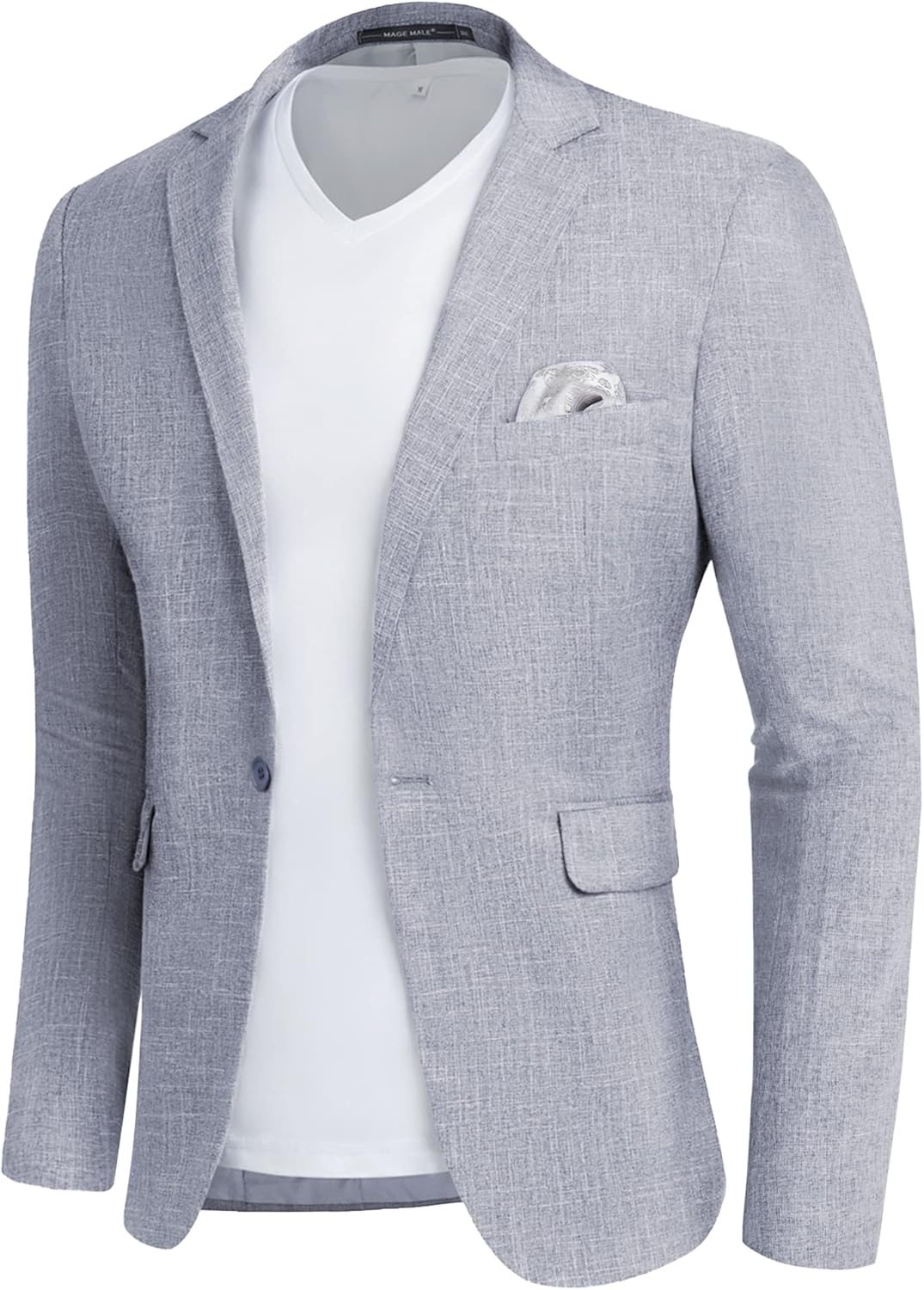 MAGE MALE Men's Slim Fit Blazer Jackets Suit One Button Lightweight ...