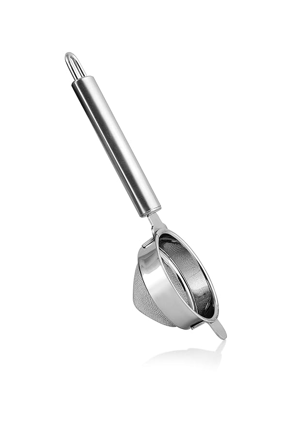 ZENON Stainless Steel Tea/Coffee Strainer Pipe Handle Conical Double ...