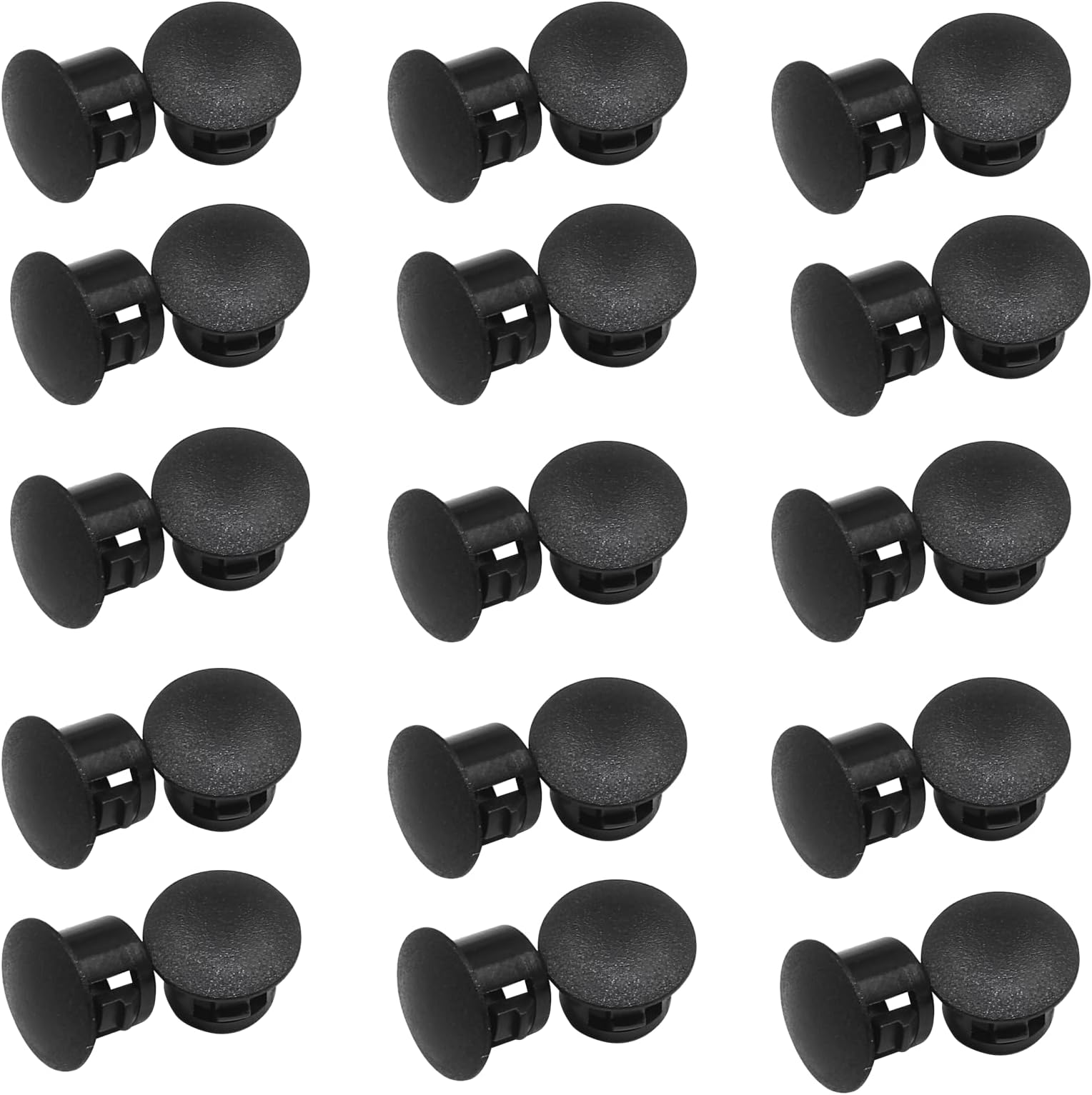 Amazon.com: Waziaqoc 30Pcs Black Hole Plugs, 6mm (1/4 Inch) Plastic ...