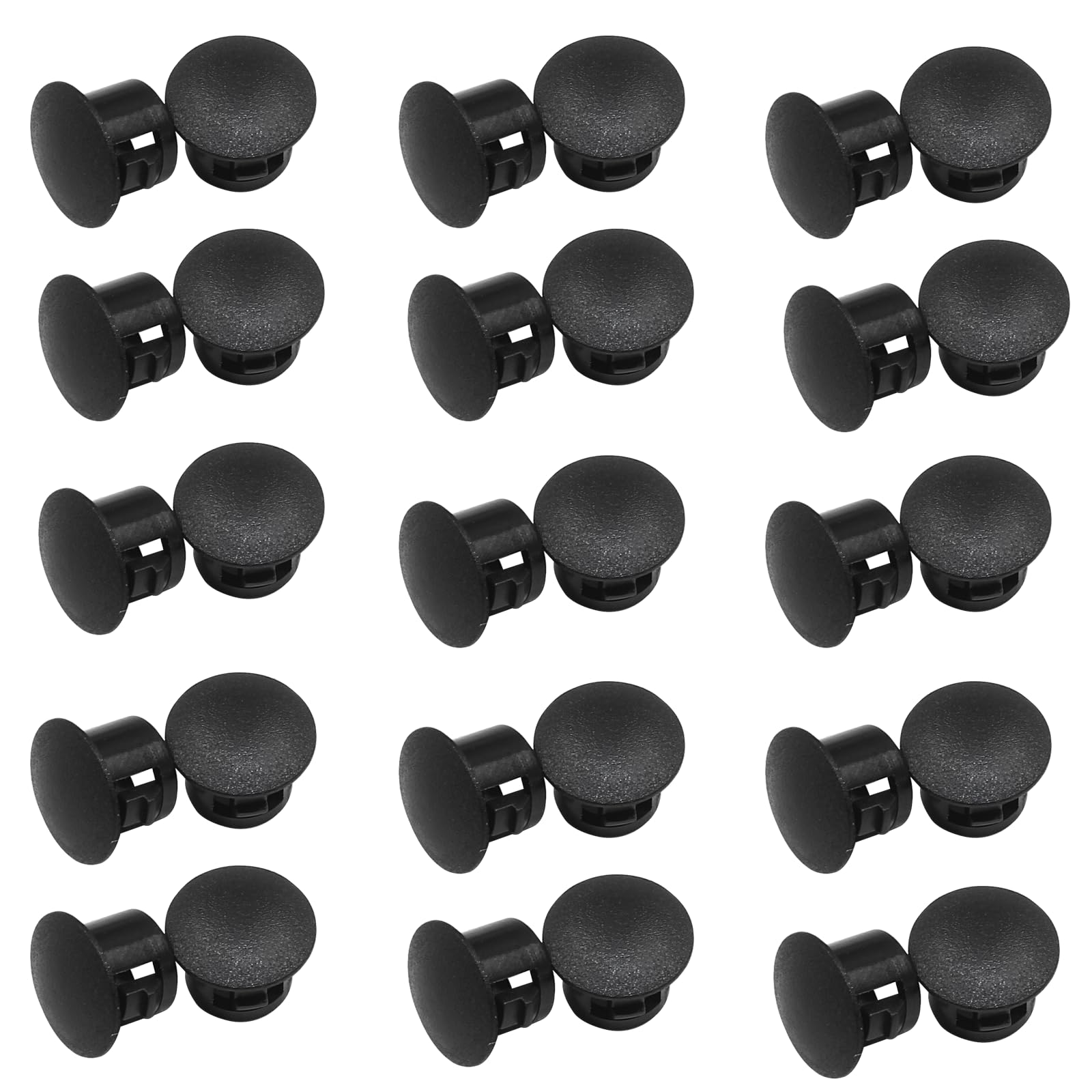 Amazon.com: Waziaqoc 30Pcs Black Hole Plugs, 6mm (1/4 Inch) Plastic ...
