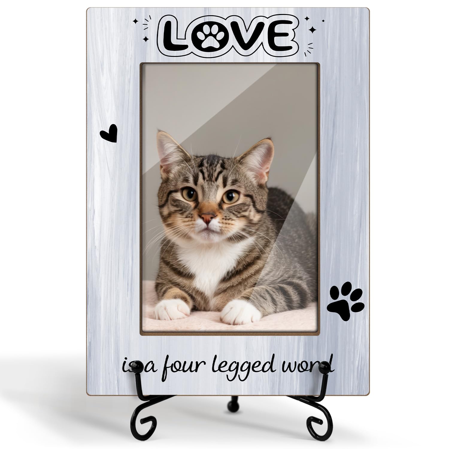 Amazon.com - Zgogy Dog Picture Frame Paw Print Pet Photo Picture Frame ...