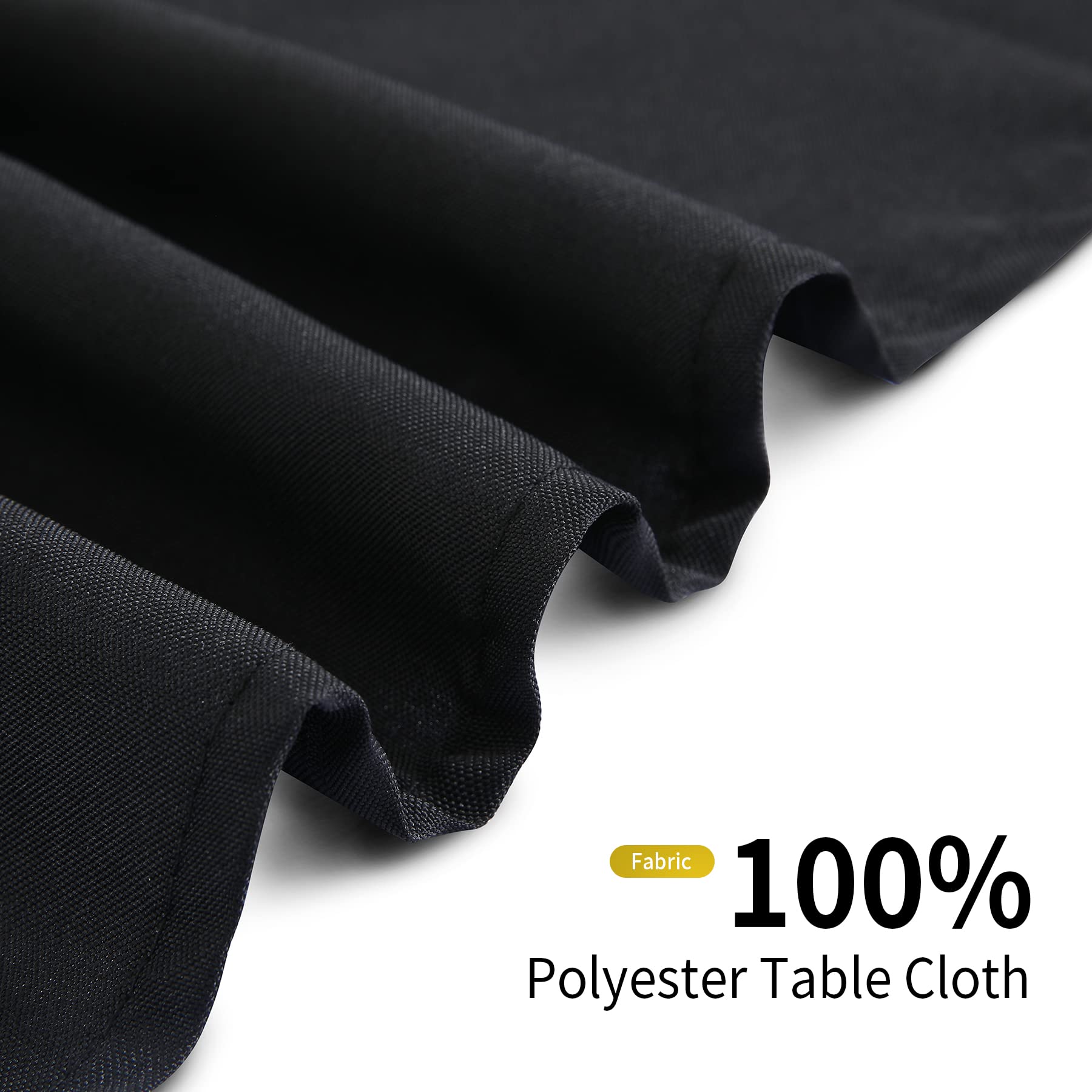 Snapklik.com : 8 Pack 60102 Inch Black Tablecloths For 6 Foot Rectangle ...