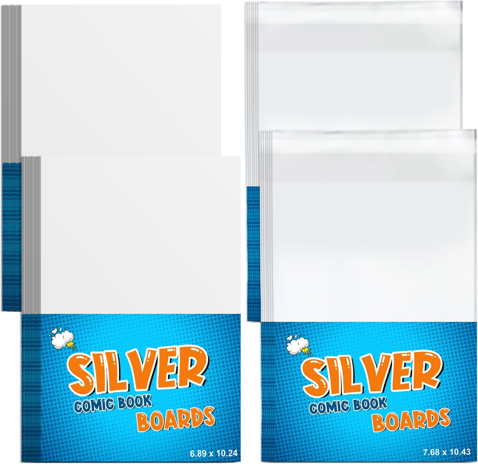 Amazon.com : Skyygemm 200 Sets Comic Book Bags and Backing Boards 7.68 ...