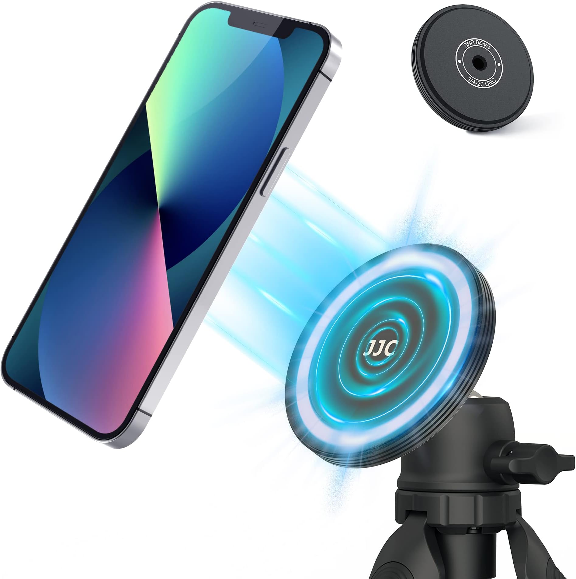 JJC Magnetic MagSafe Phone Tripod Mount, Phone Magnet Holder Tripod ...