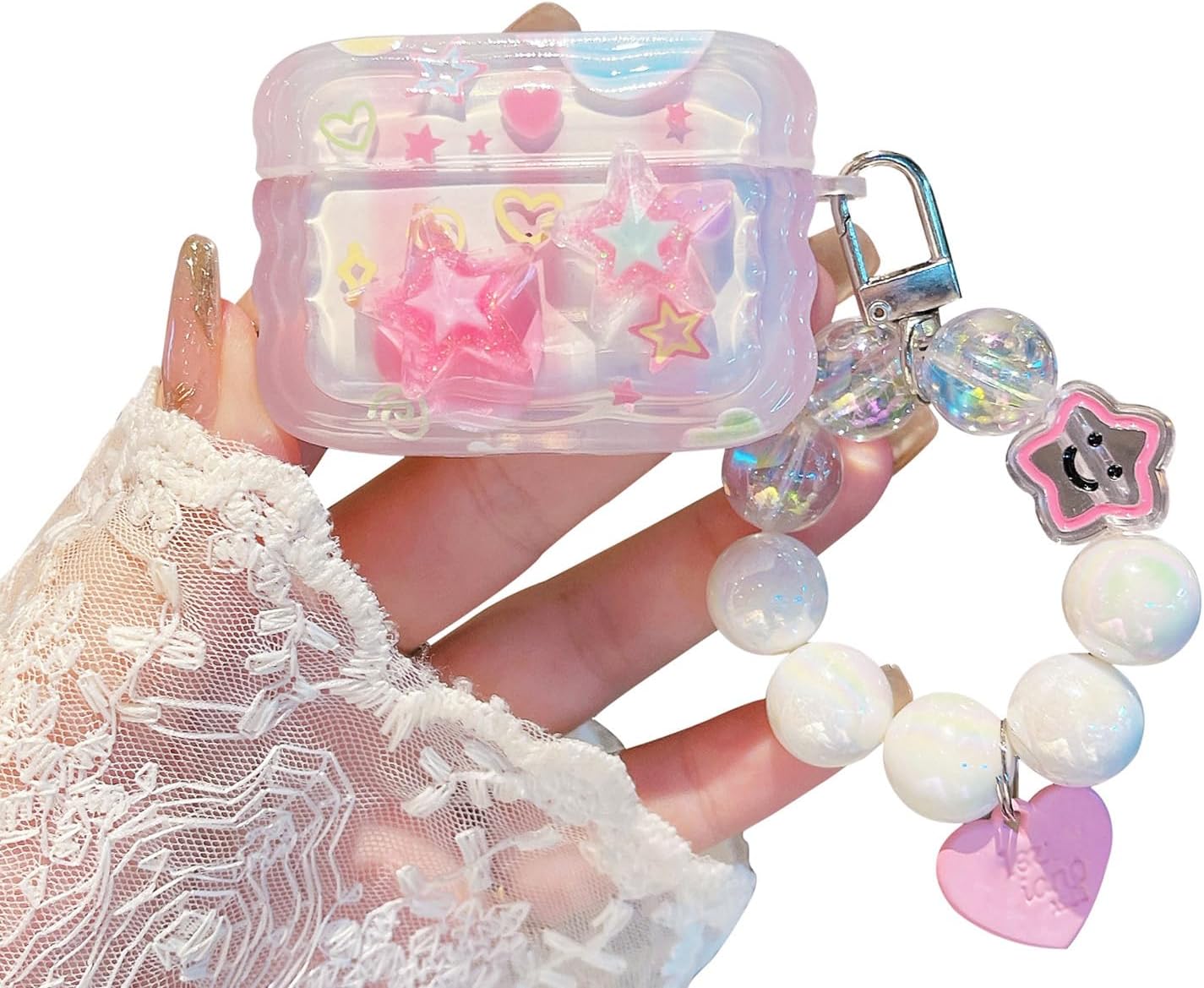 Amazon.com: PHOEACC Cute Airpod Pro 2 / Airpod Pro Case Dream 3D Gitter ...