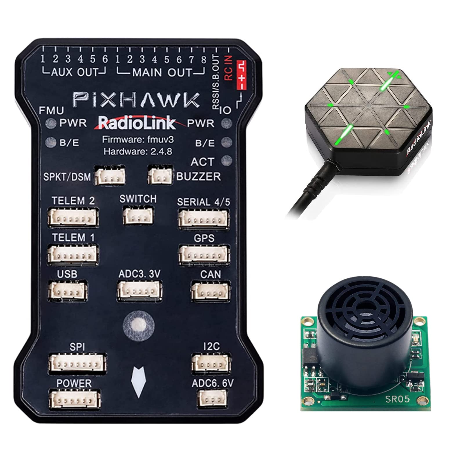 Buy Radiolink PIXHAWK Flight Controller & M8N GPS SE100 Module & SUI04 ...