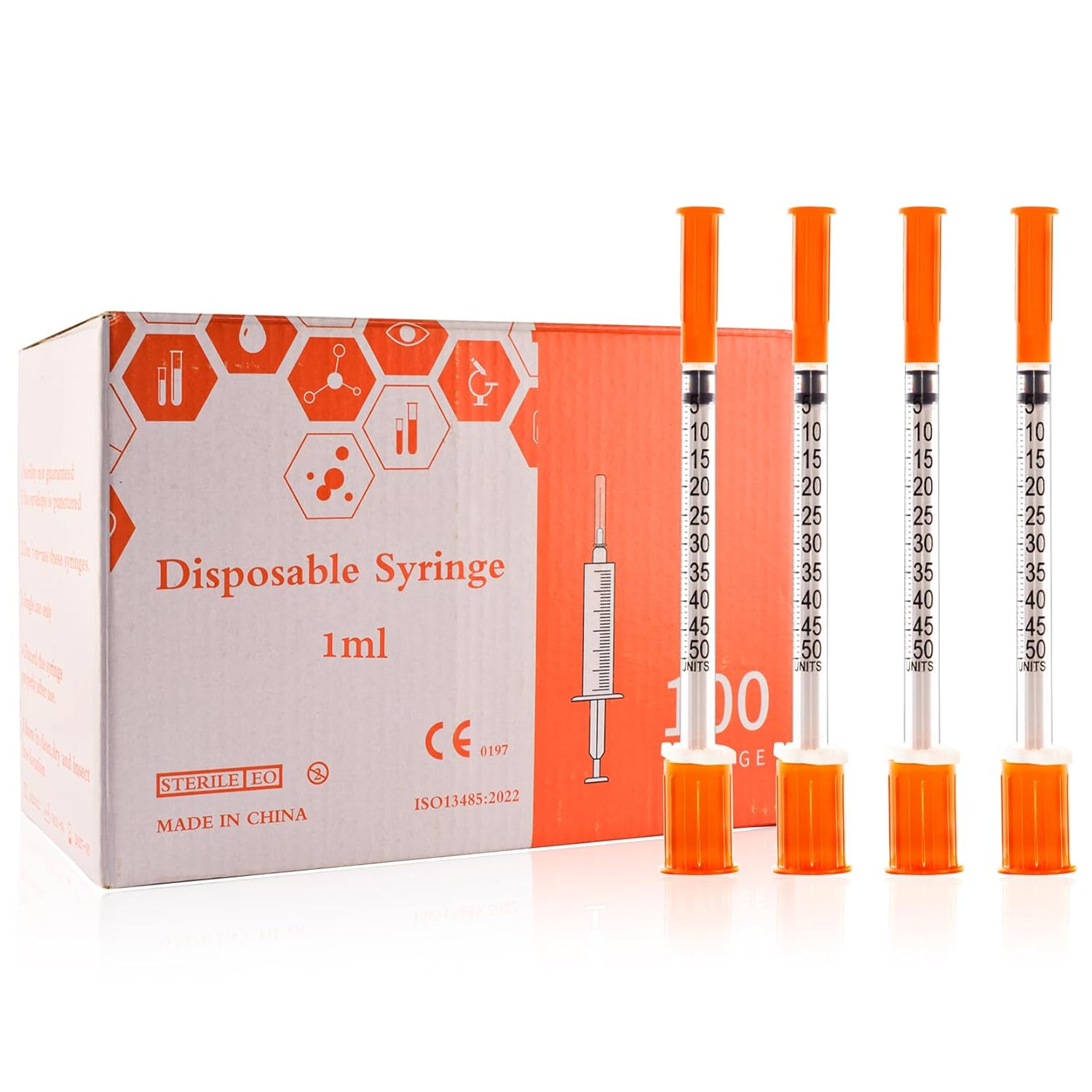 Amazon.com: 30G 1/2cc 5/16" Syringe with Needle - Individual Package-100 Pack : Industrial ...