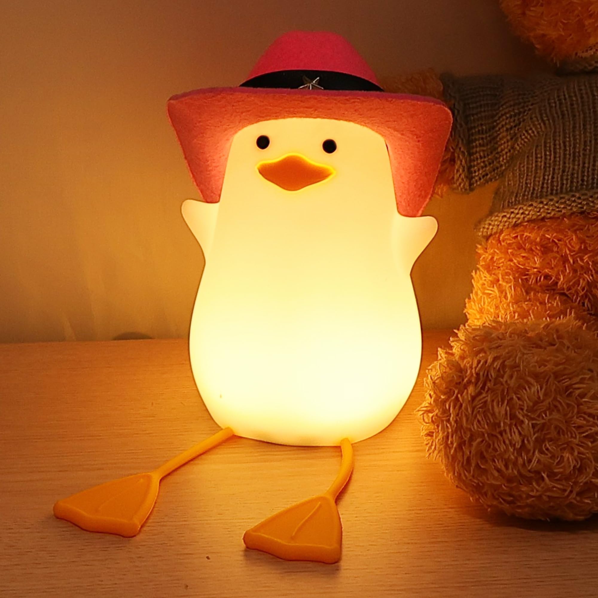 Anywin Duck Night Light, Cute Benson Ducks Gifts, Squishy Touch ...