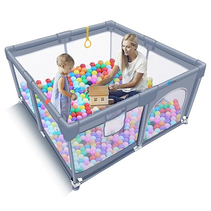 Amazon.com : JIALIU Baby Playpen, 50x50 Soft Safety Playard for Babies ...
