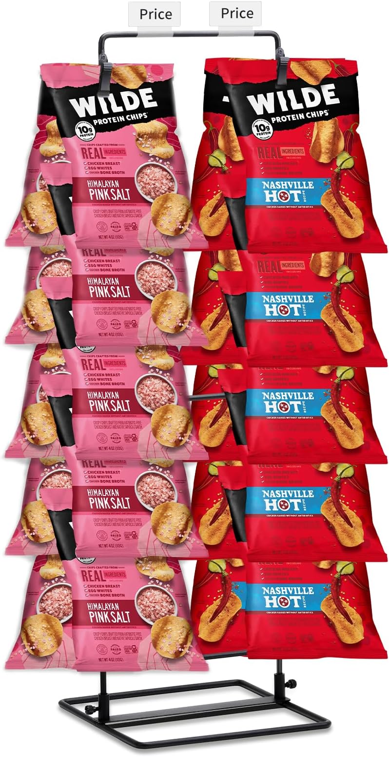 Amazon.com: Quald Chip Rack Display Stand,7 Tier Clips Chip Stand ...