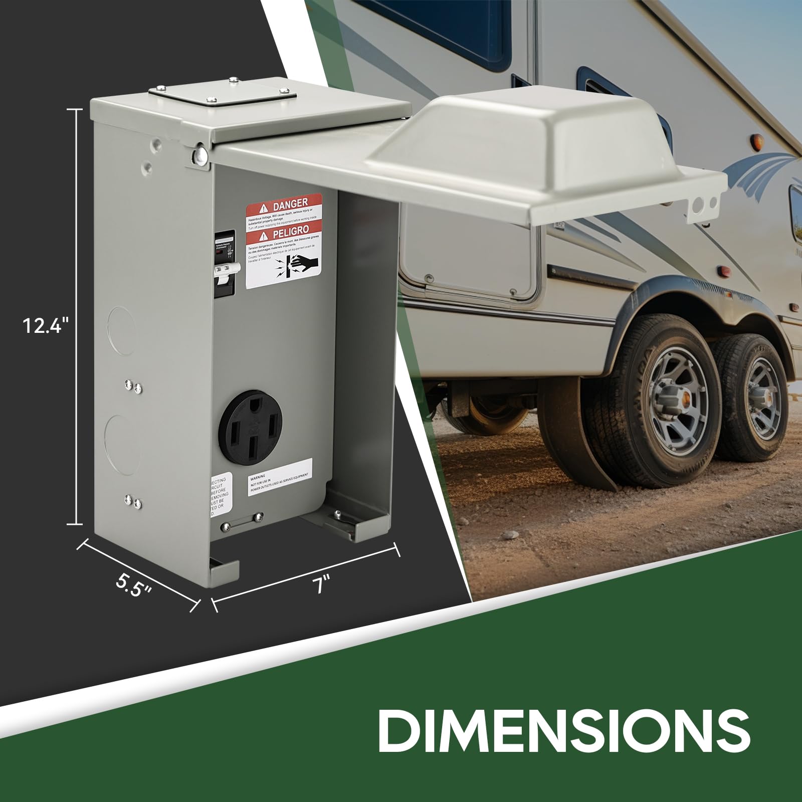 Snapklik.com : RVGUARD 50 Amp RV Power Outlet Box