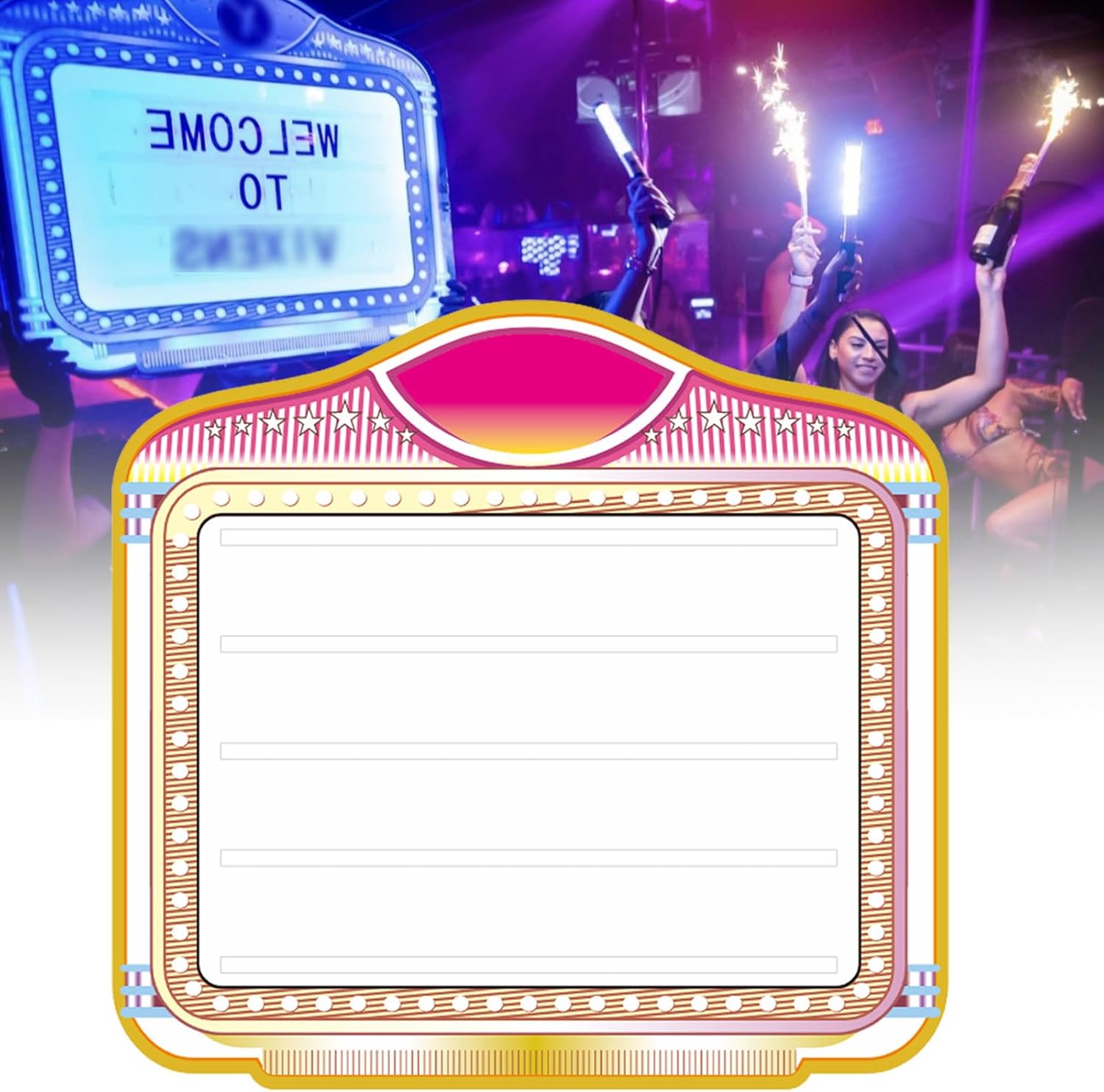 Amazon.com: Roboraty 4-Lines Vip Bottle Service Sign Display Lights ...