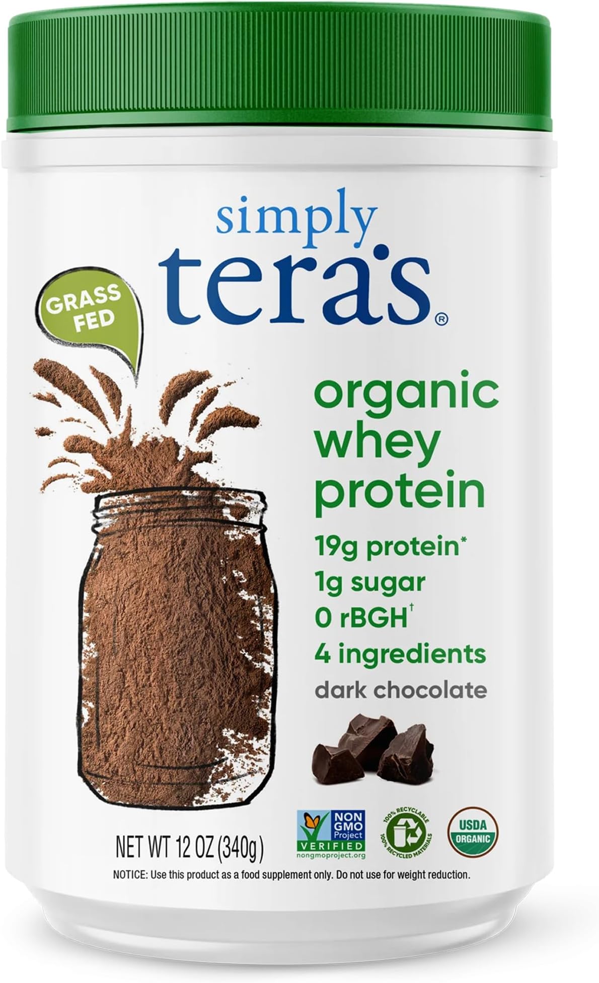 Amazon.com: Simply Tera's Organic Whey Protein Powder - Grass Fed Whey ...
