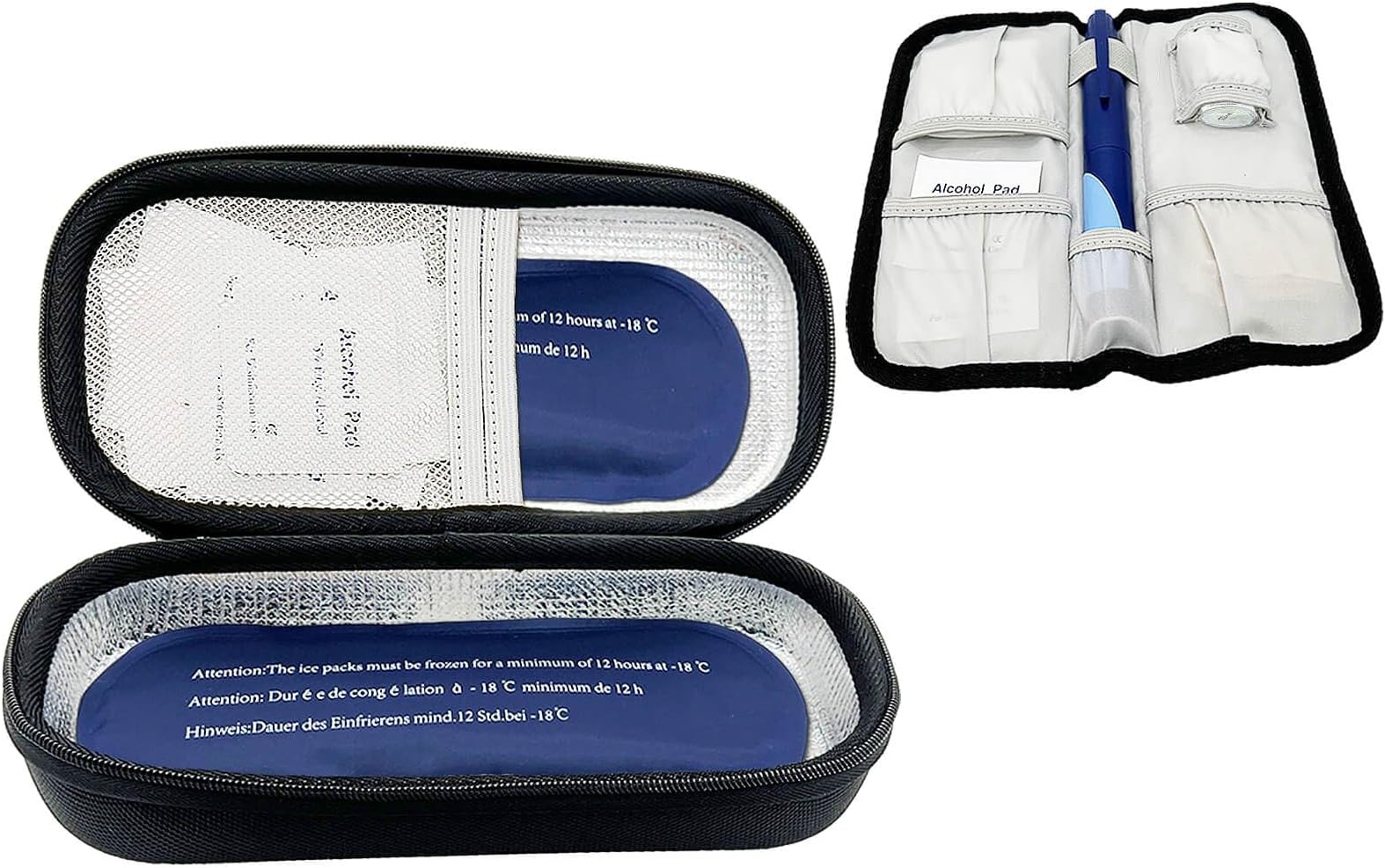 Insulin Pen Cooler Travel Case with 2 Ice Bag, Diabetic Medication ...