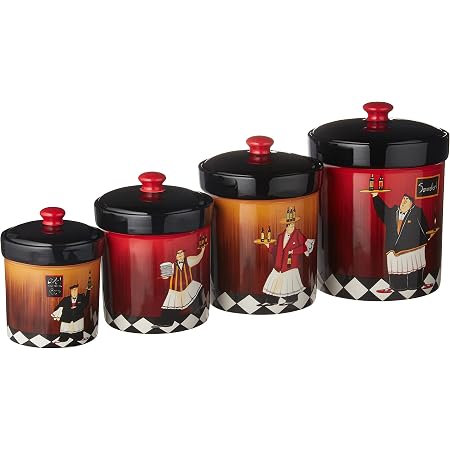 Amazon.com: Certified International 3 Piece Gilded Wine Canister Set ...