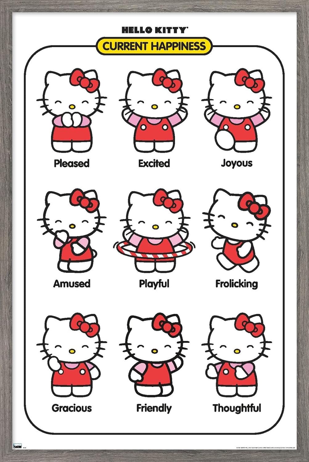 Amazon.com: Trends International Hello Kitty: Basic - Current Happiness ...