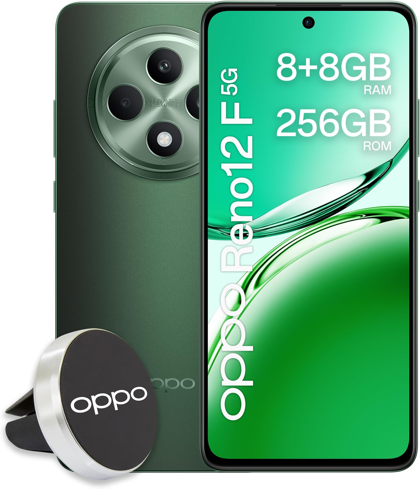 OPPO Reno 12F 5G 8+256GB 6.67" Black Green ITA : Amazon.it: Elettronica