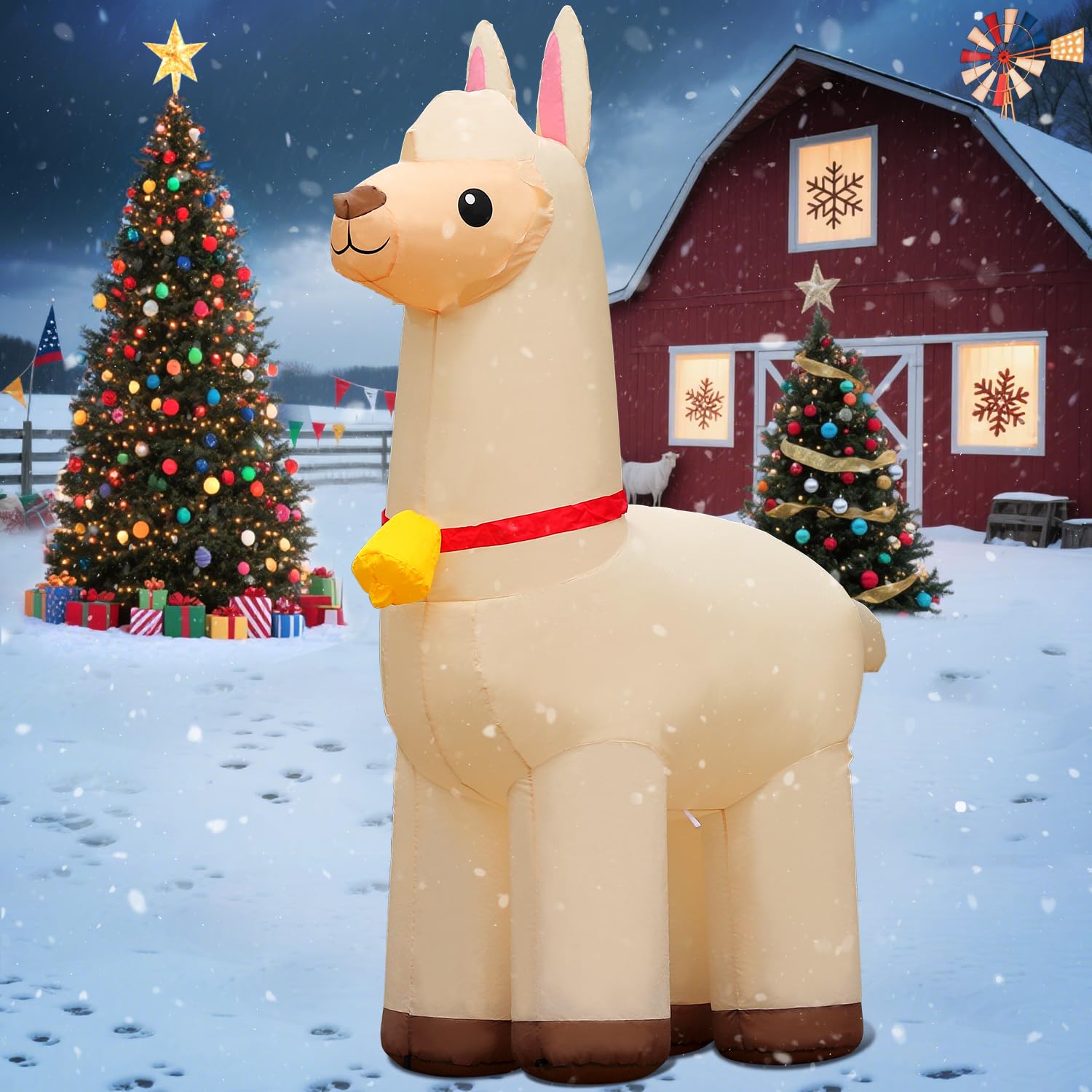 Snapklik.com : 6FT Alpaca Llama Inflatables Christmas Spring, Farm ...