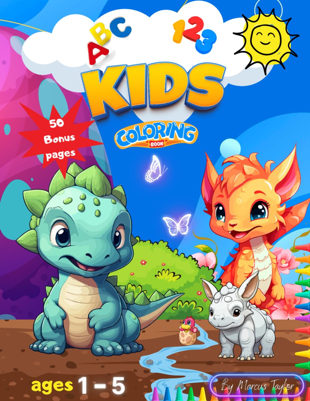 Amazon.com: 123 ABC Kids coloring book for toddlers and preschoolers ...