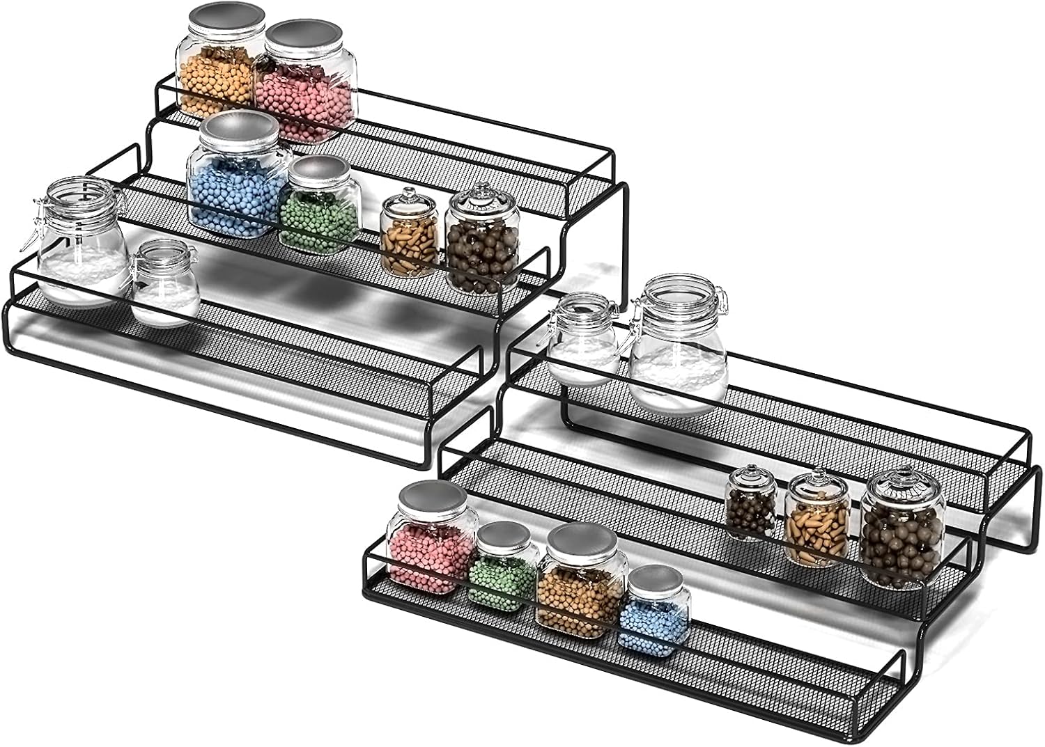 Amazon.com: BINSENI 2Pcs Step Shelf Organizer Countertop Organizer Step ...