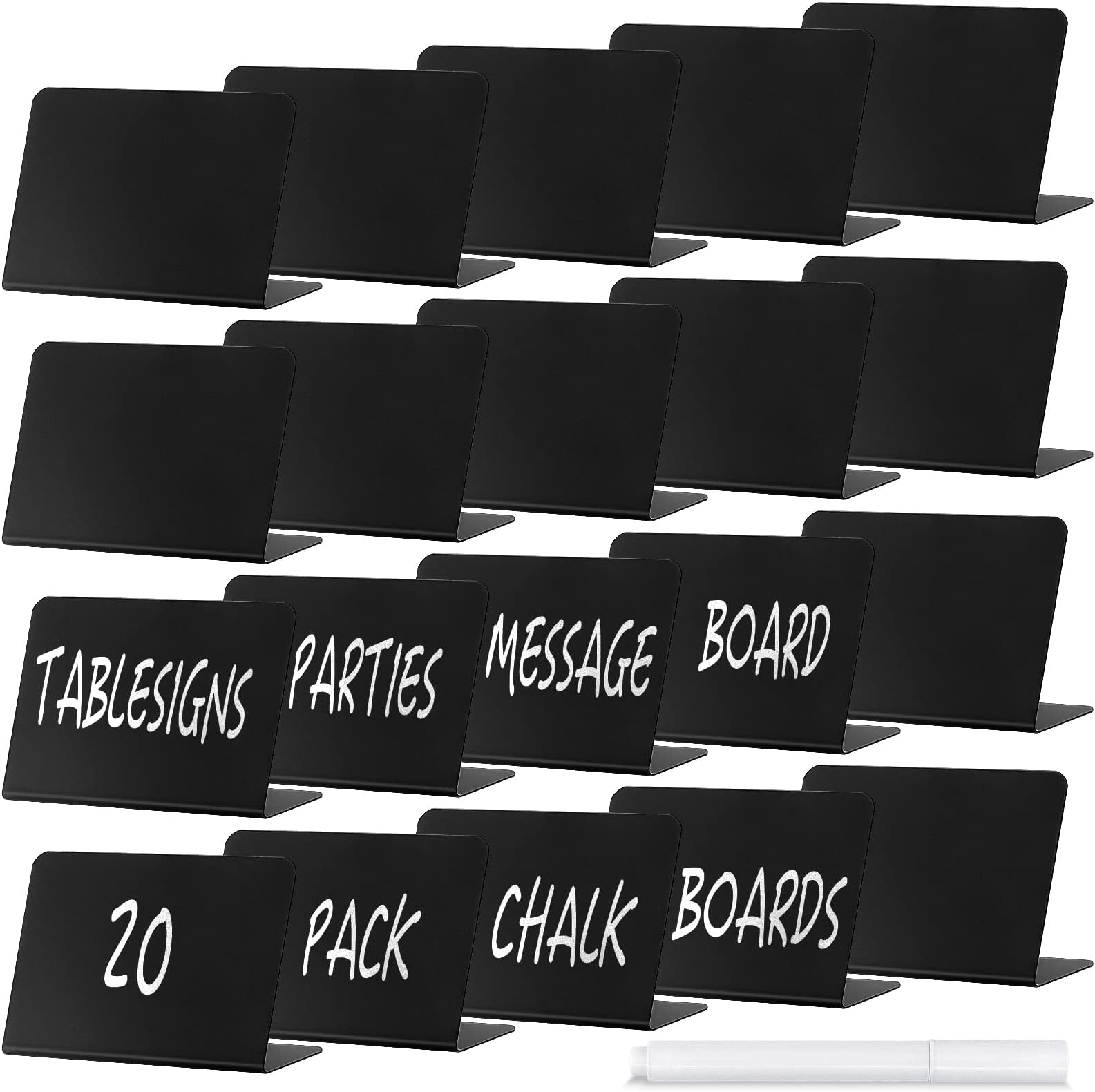 Amazon.com : 20Pcs Mini Chalkboard Signs for Food,Small L-Shaped Food ...