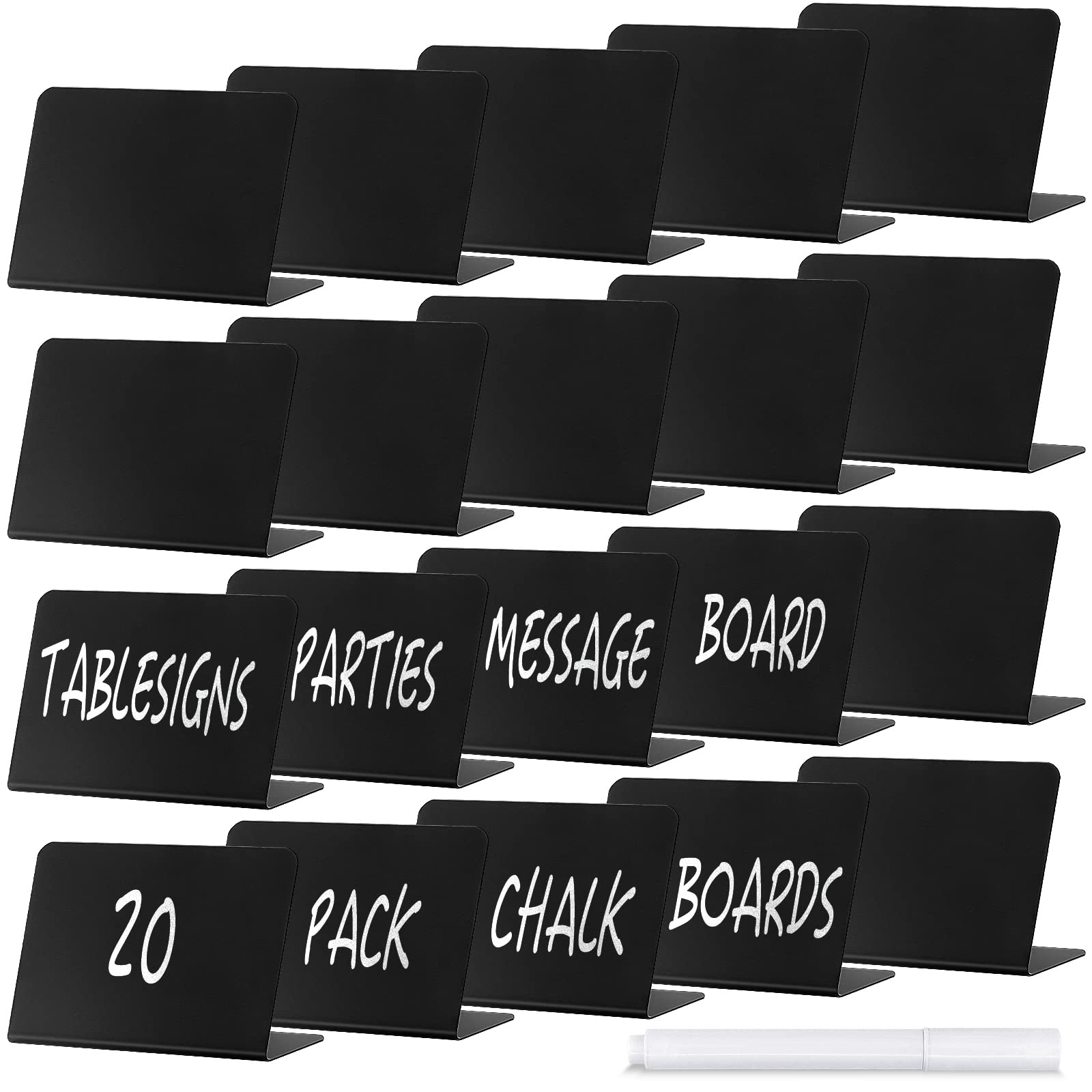 Snapklik.com : 20 Pack Mini Chalkboard Signs For Food, Tabletop ...