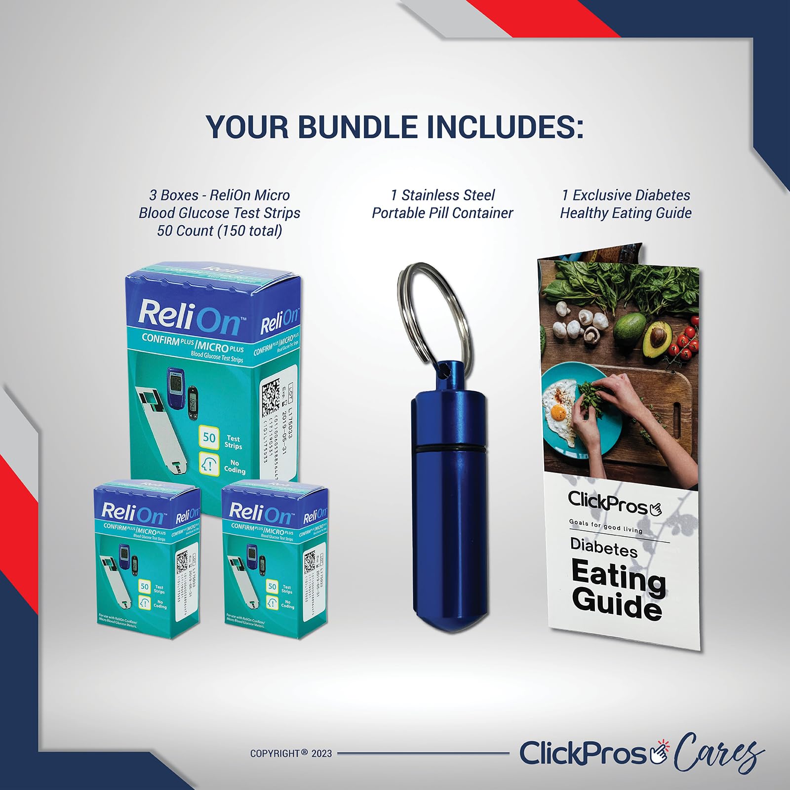 Snapklik.com : ReliOn Reli On Confirm Micro Blood Glucose Test Strips ...