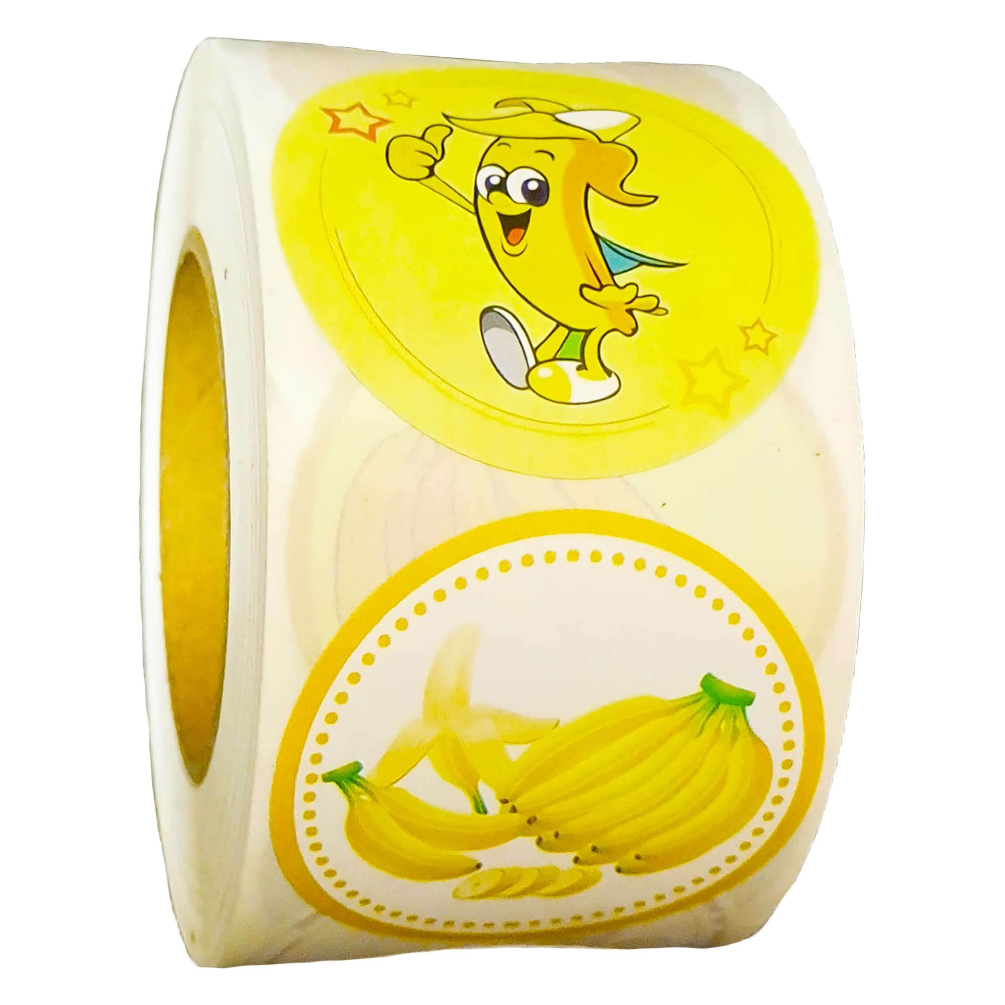 Amazon.com: ATSMOICY 500 Pieces Cute Banana Labels Roll Stickers ...