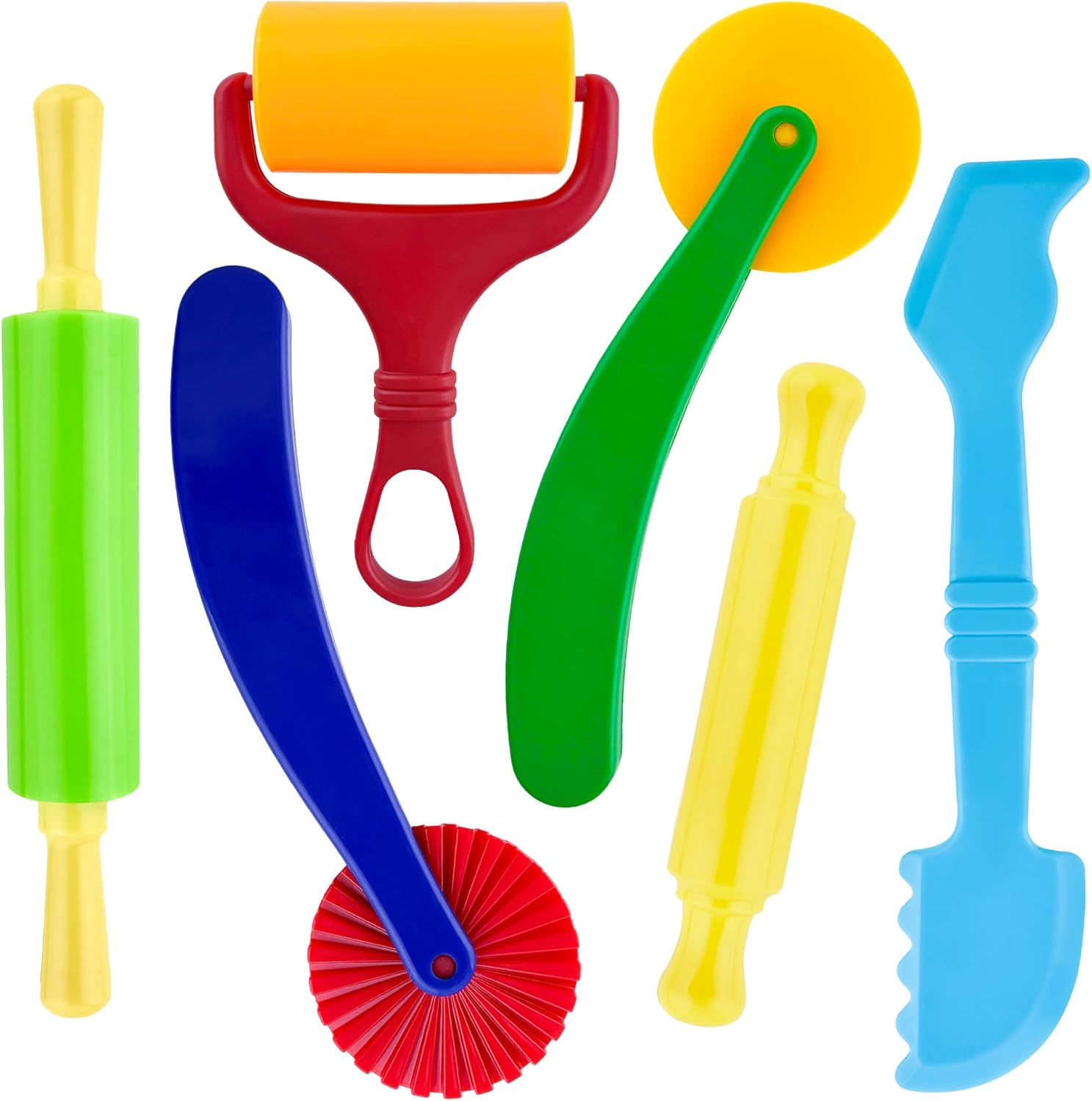 Amazon.com: Clay and Play Dough Tools 6 Pieces Basic Dough Tool Set for ...
