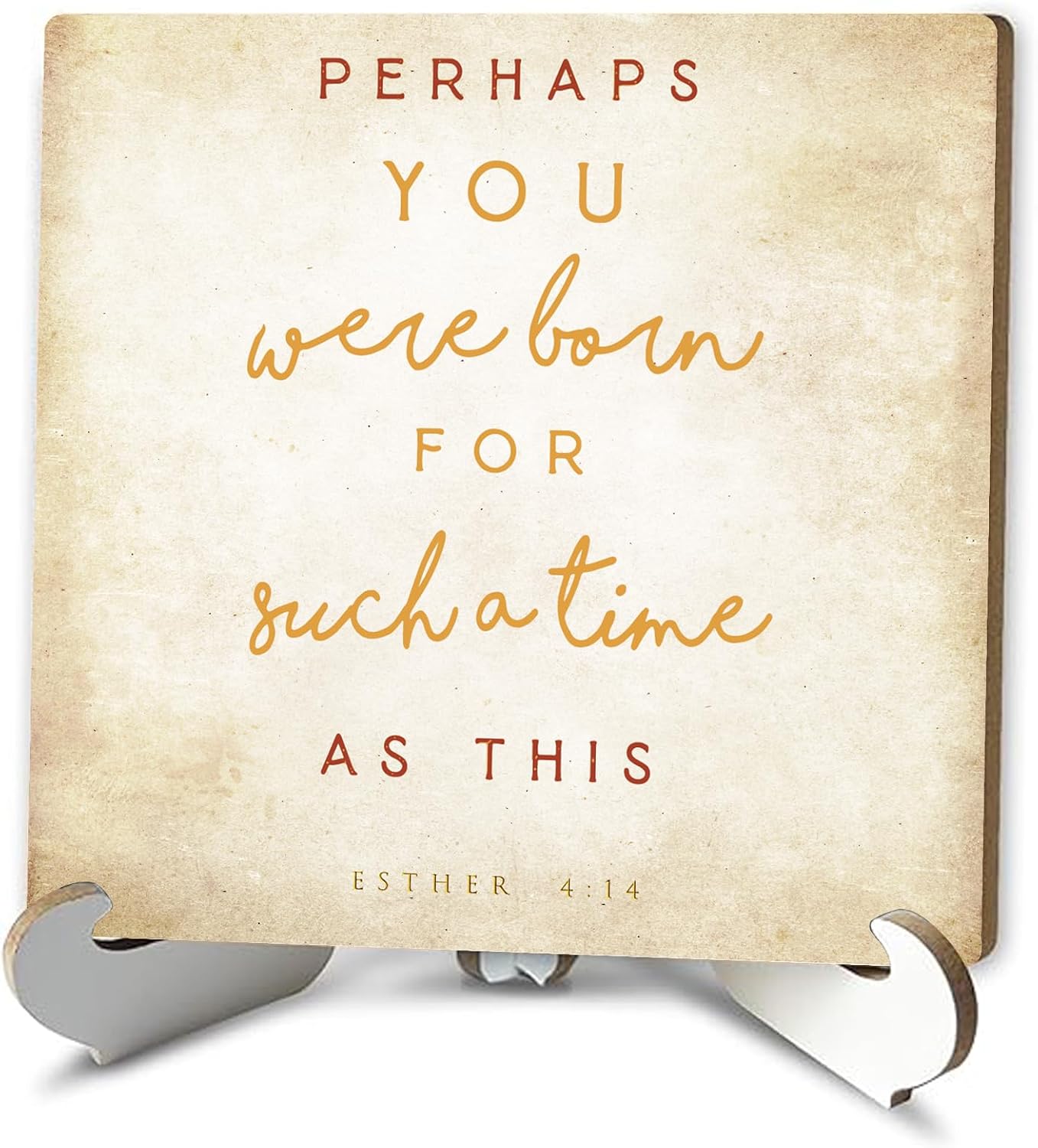 Amazon.com: Inspirational Bible Verse Wooden Sign, Perhaps You Were ...