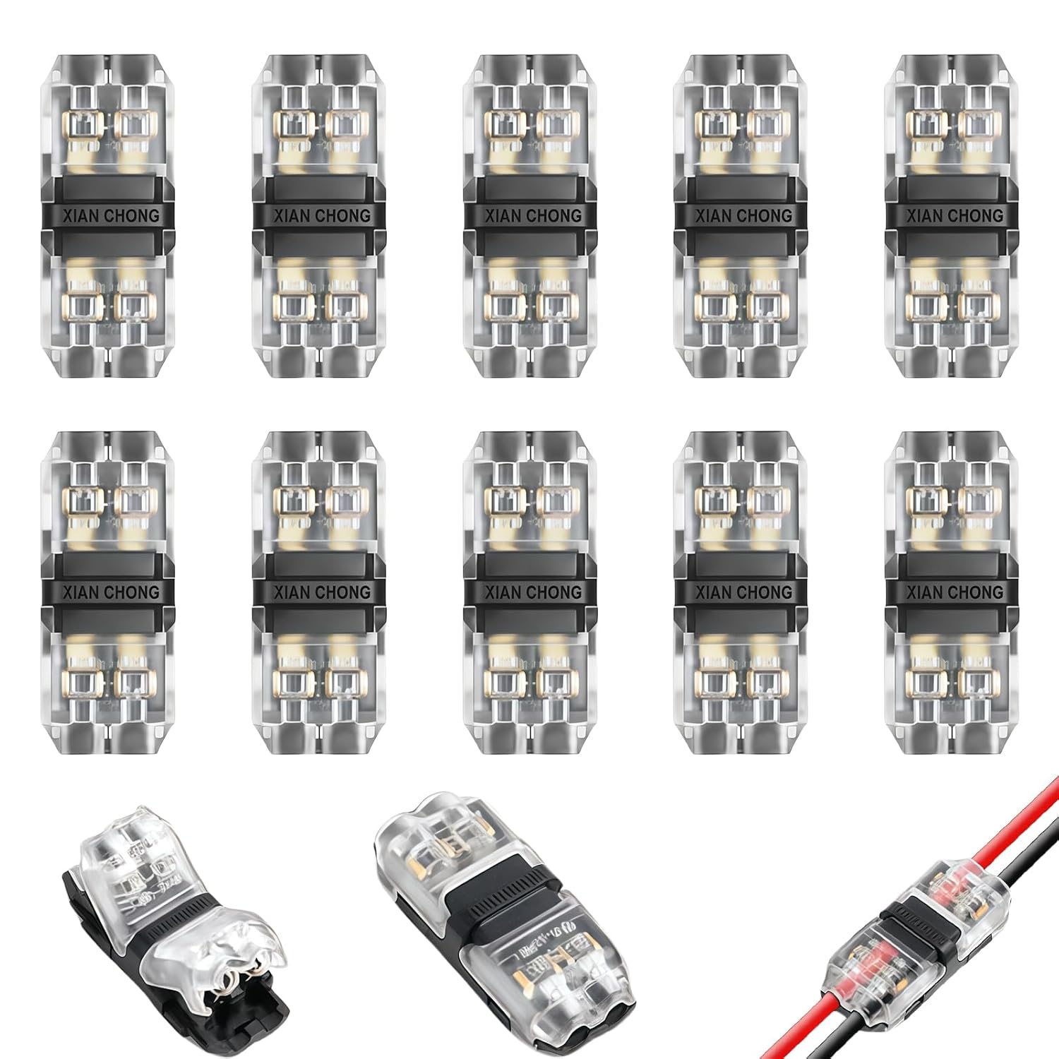 Daryunk 10 PCS Wire Connectors, Low Voltage Electronic H Tap Connectors ...