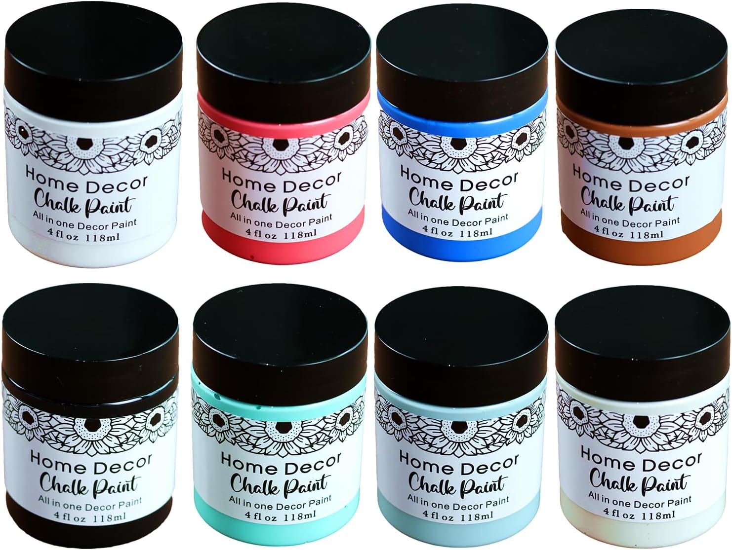 Amazon.com: JAJADO 8 Packs Chalk Furniture Paint Set 4 Oz/118ml, Home ...