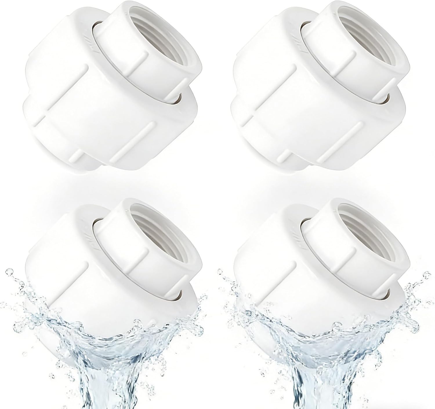 Amazon.com: JUUJCH 3/4 inch PVC Female Thread Union,Connectors Female ...