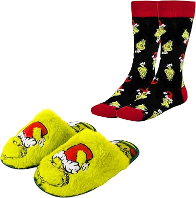 The Grinch Pantofole da Casa per Donna e Uomo, Pantofole e Calzini ...