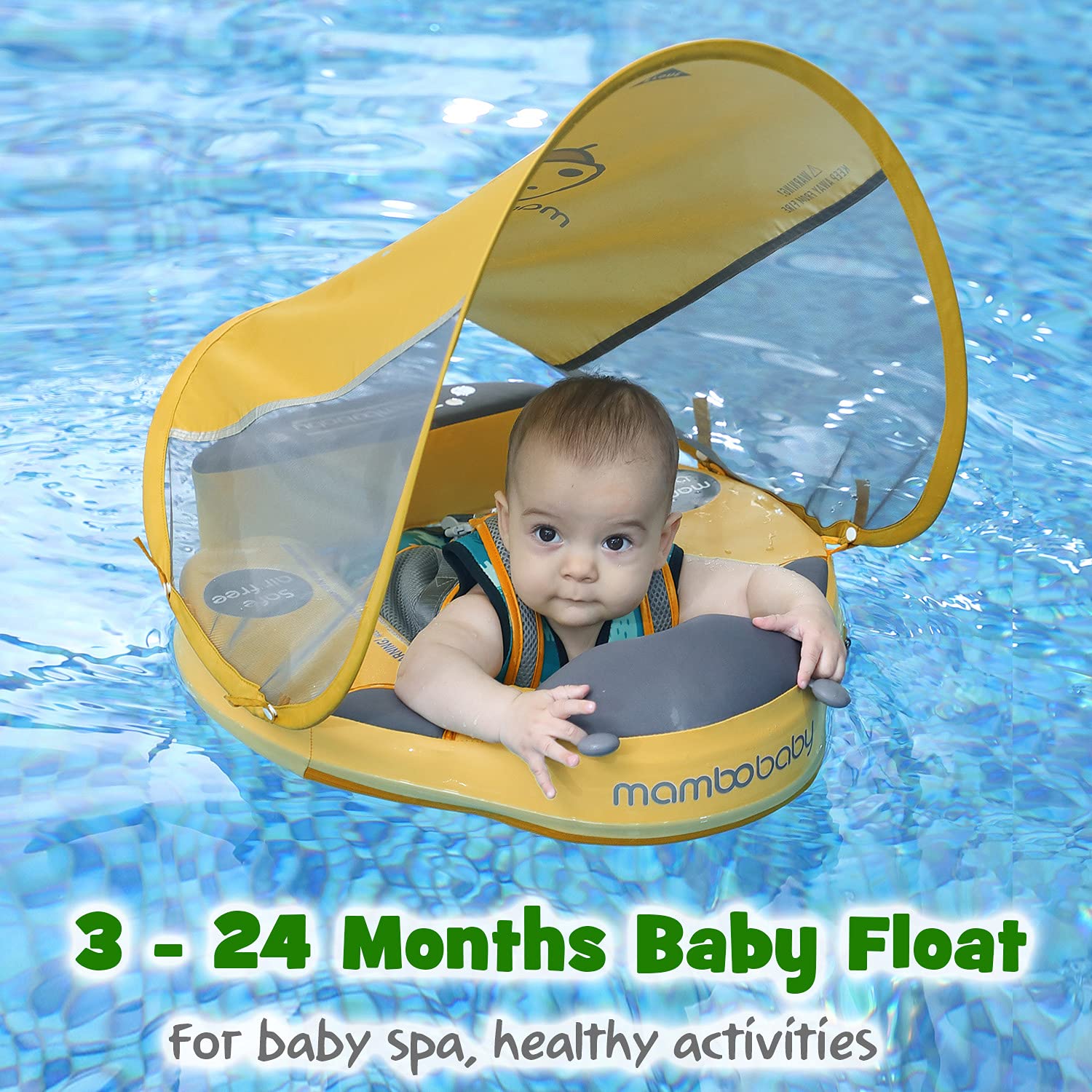 Snapklik.com : Preself Baby Float Swim Trainer Over UPF 50+ Sun Canopy ...