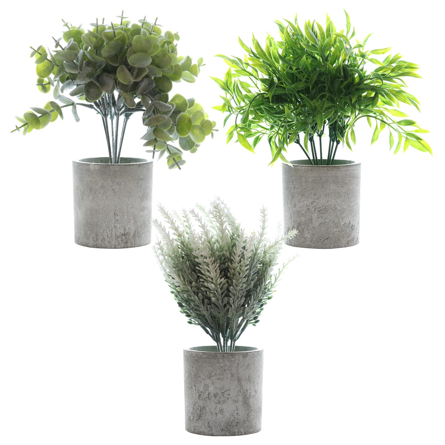 Woodside Mini Potted Artificial Plants, Indoor Outdoor Home & Office ...