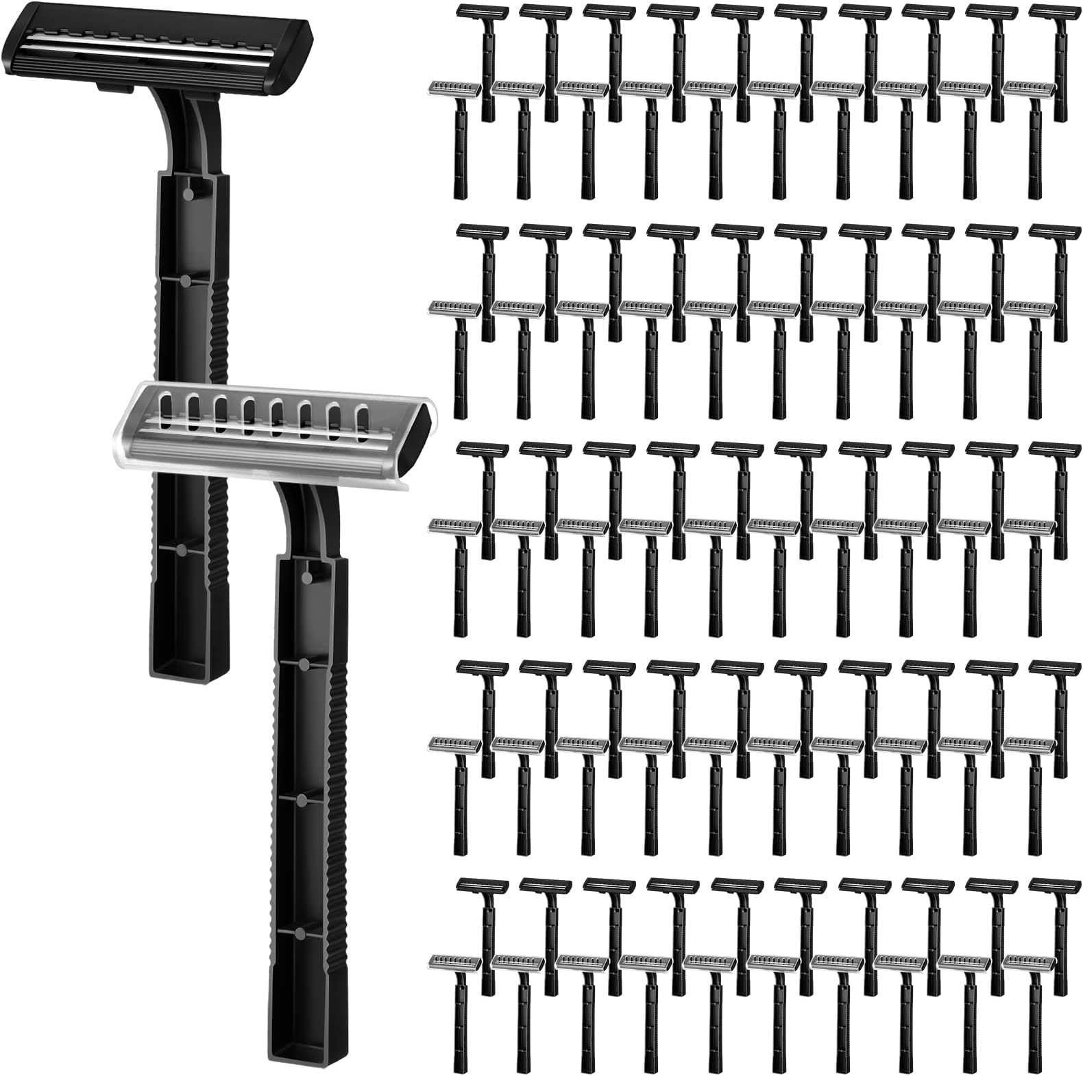 Amazon.com: 100 Pcs Disposable Razors Twin Blade Shaving Razor for Men ...