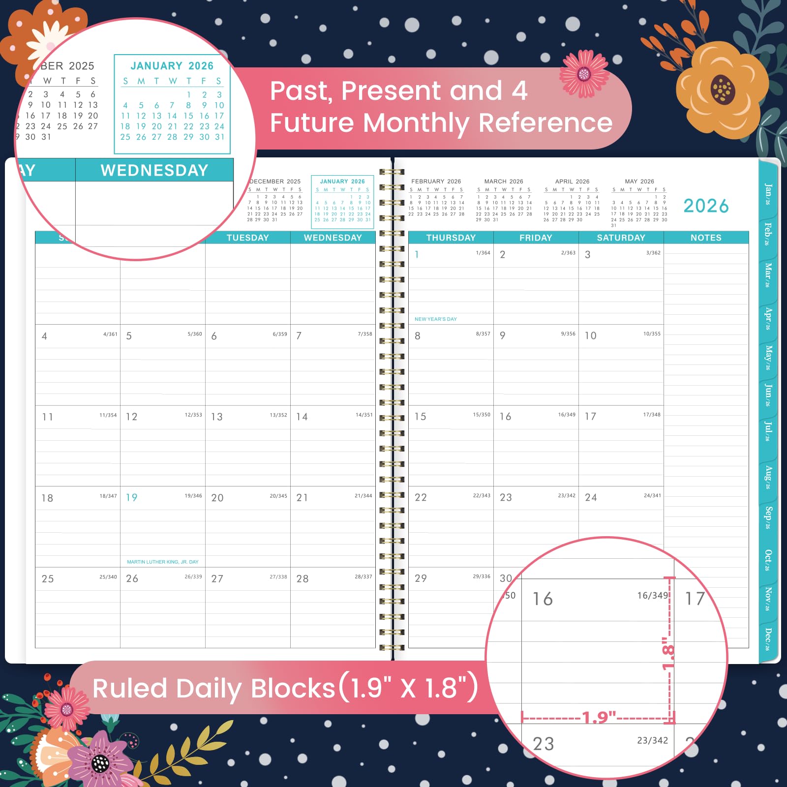 Snapklik.com : 2026 Monthly Planner - 2026 Planner From Jan. 2026 - Dec ...