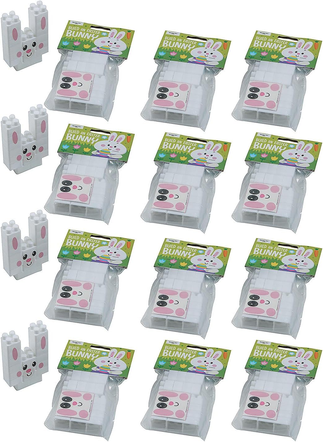 Amazon.com: Fun Express 12 Pieces 4" x 5 1/2" Build an Easter Bunny ...