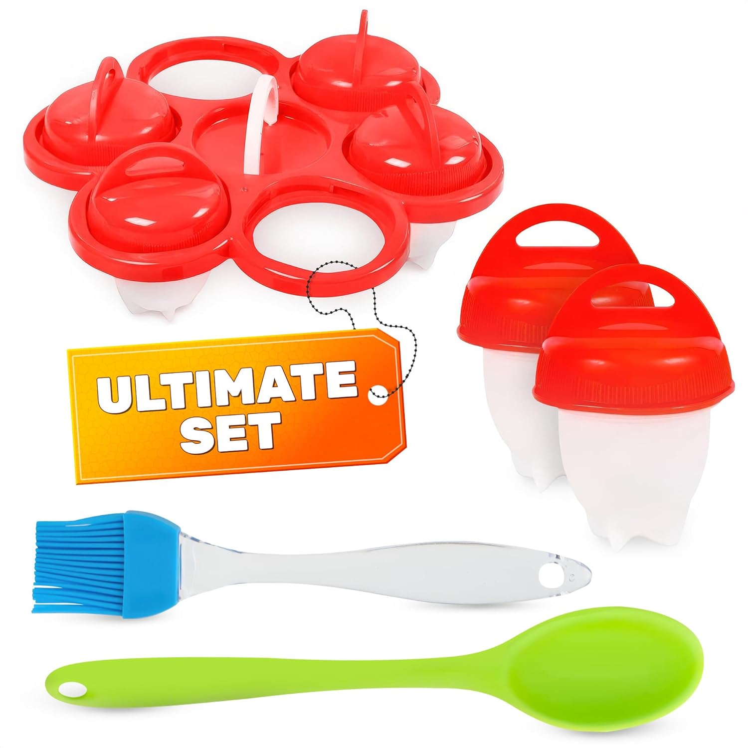 Amazon.com: Egg Boiler for Hard Boiled Eggs Without Shell - Set of 6 ...