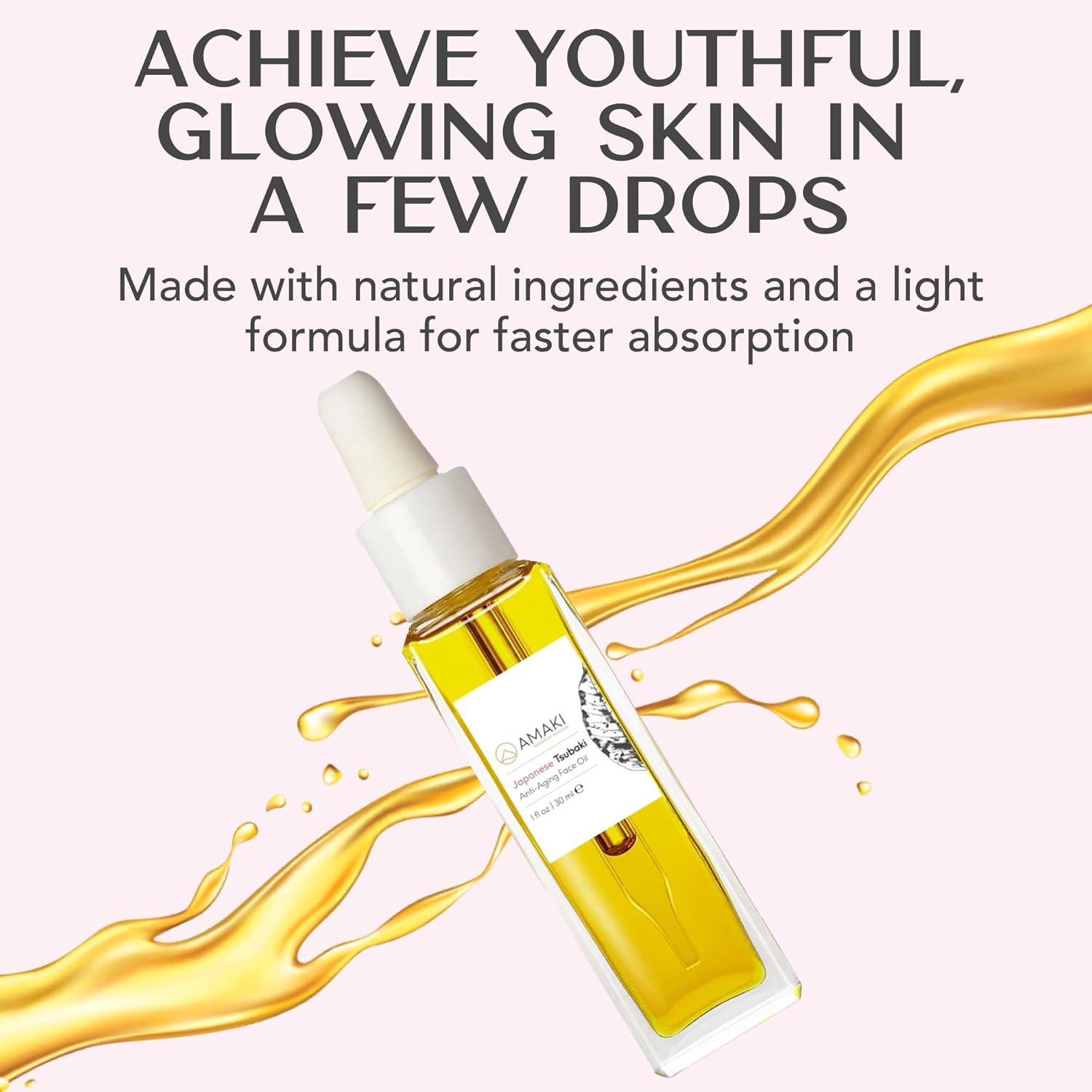 Aceite facial antienvejecimiento japonés Amaki Tsubaki mezcla de ...