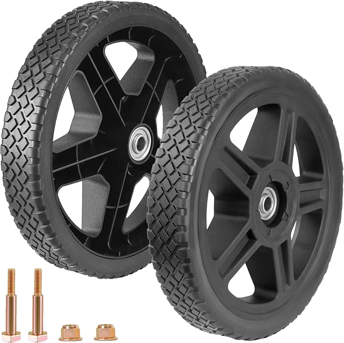 Amazon.com: Lawn Mower Wheels 10 Inch，Fits Most Standard push Lawn ...